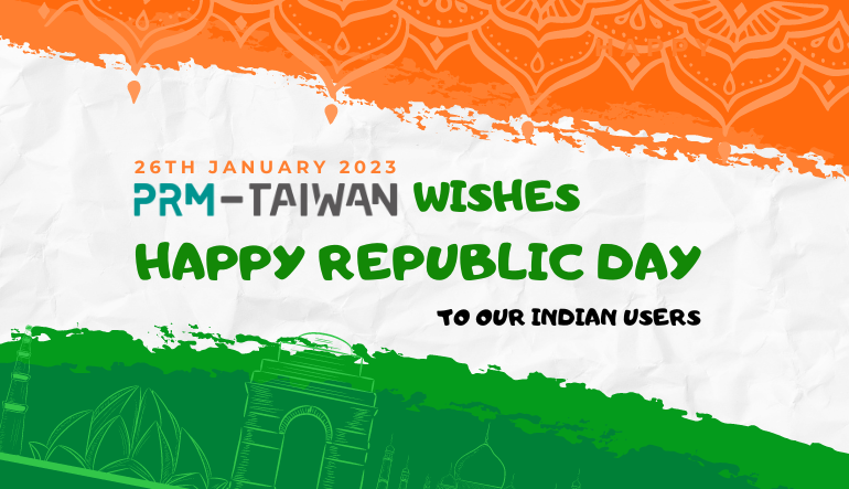 PRM-TAIWAN Wishes Happy Republic Day to Our Indian Friends! | PRM-TAIWAN