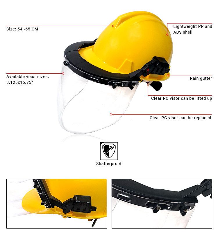 Safety Helmet Face Shield-H804 | PRM-Taiwan B2B Marketplace